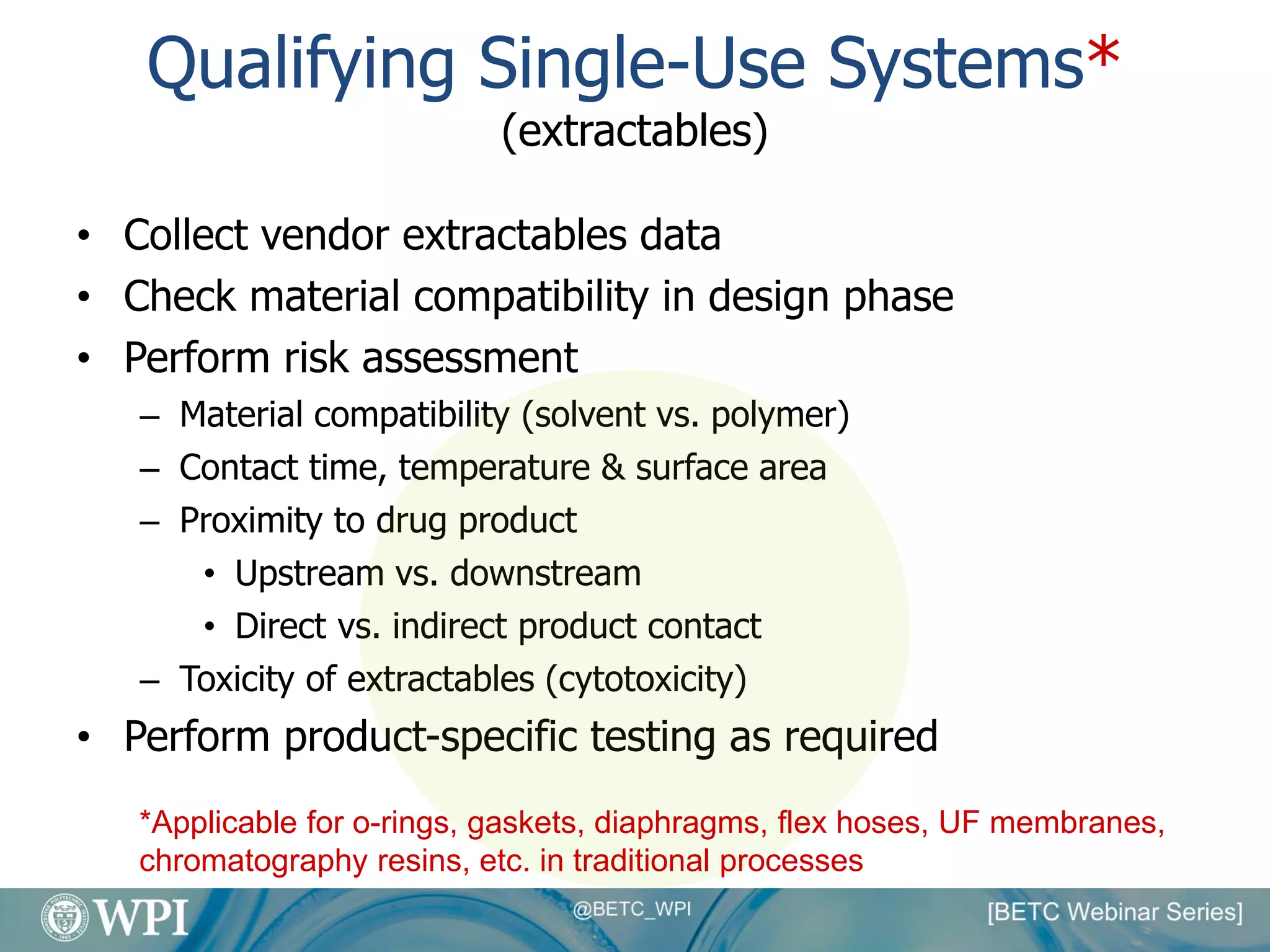 Tracking Single-Use & Scale-Up Best Practices | PDF