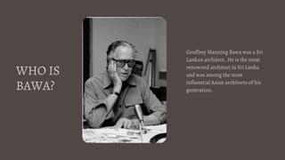 GEOFFREY BAWA architect | PDF