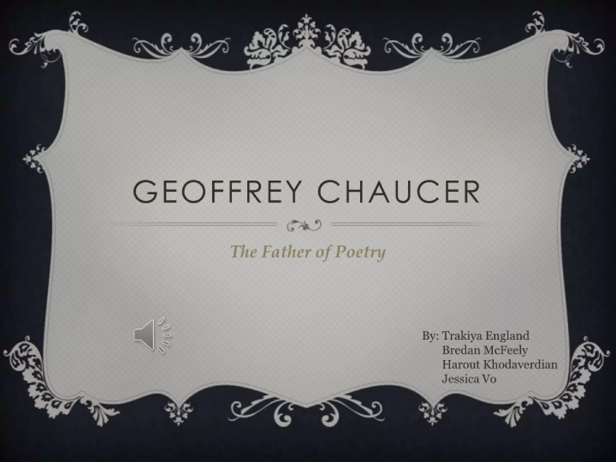 Geoffrey Chaucer Slide | PDF