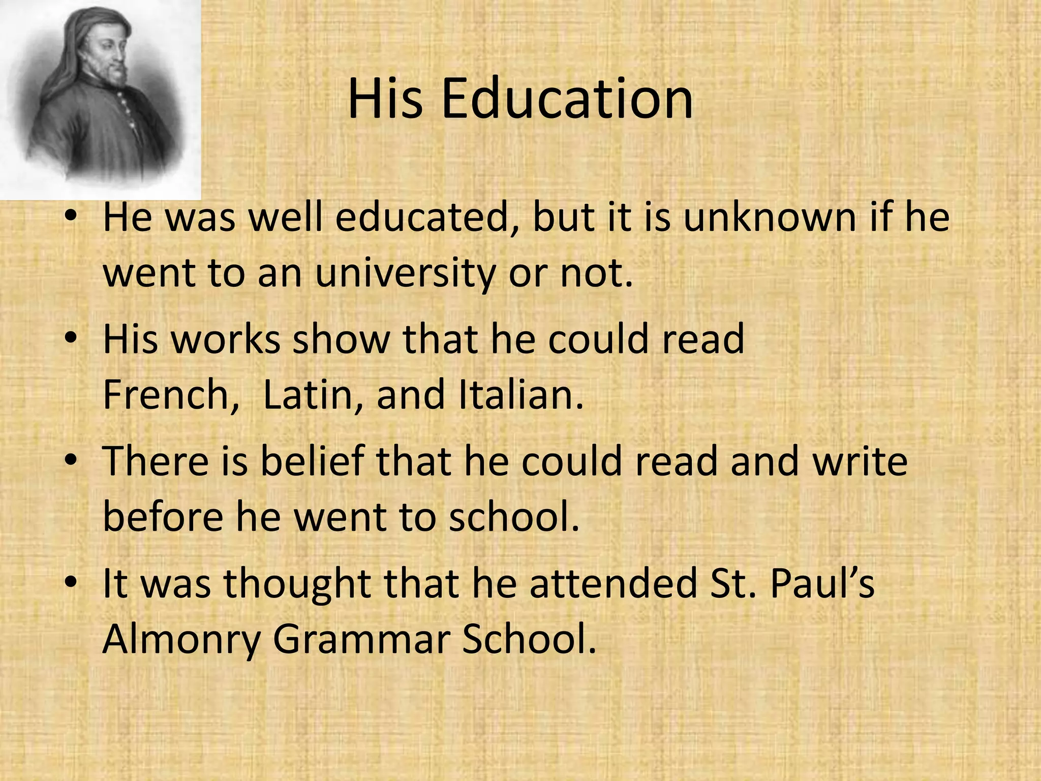 Geoffrey chaucer | PPTX