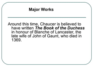 Geoffrey chaucer | PPT