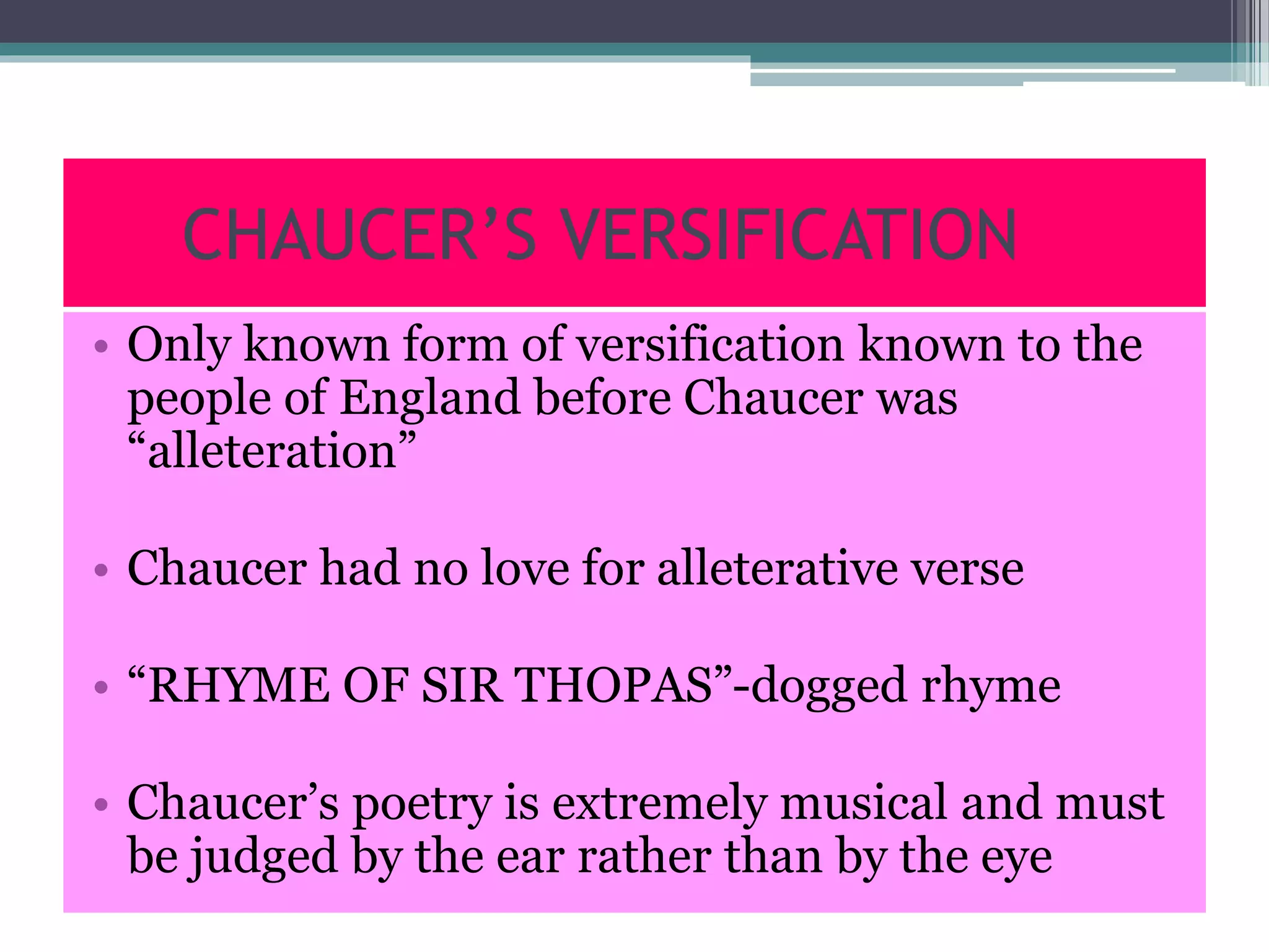 Geoffrey chaucer | PPTX