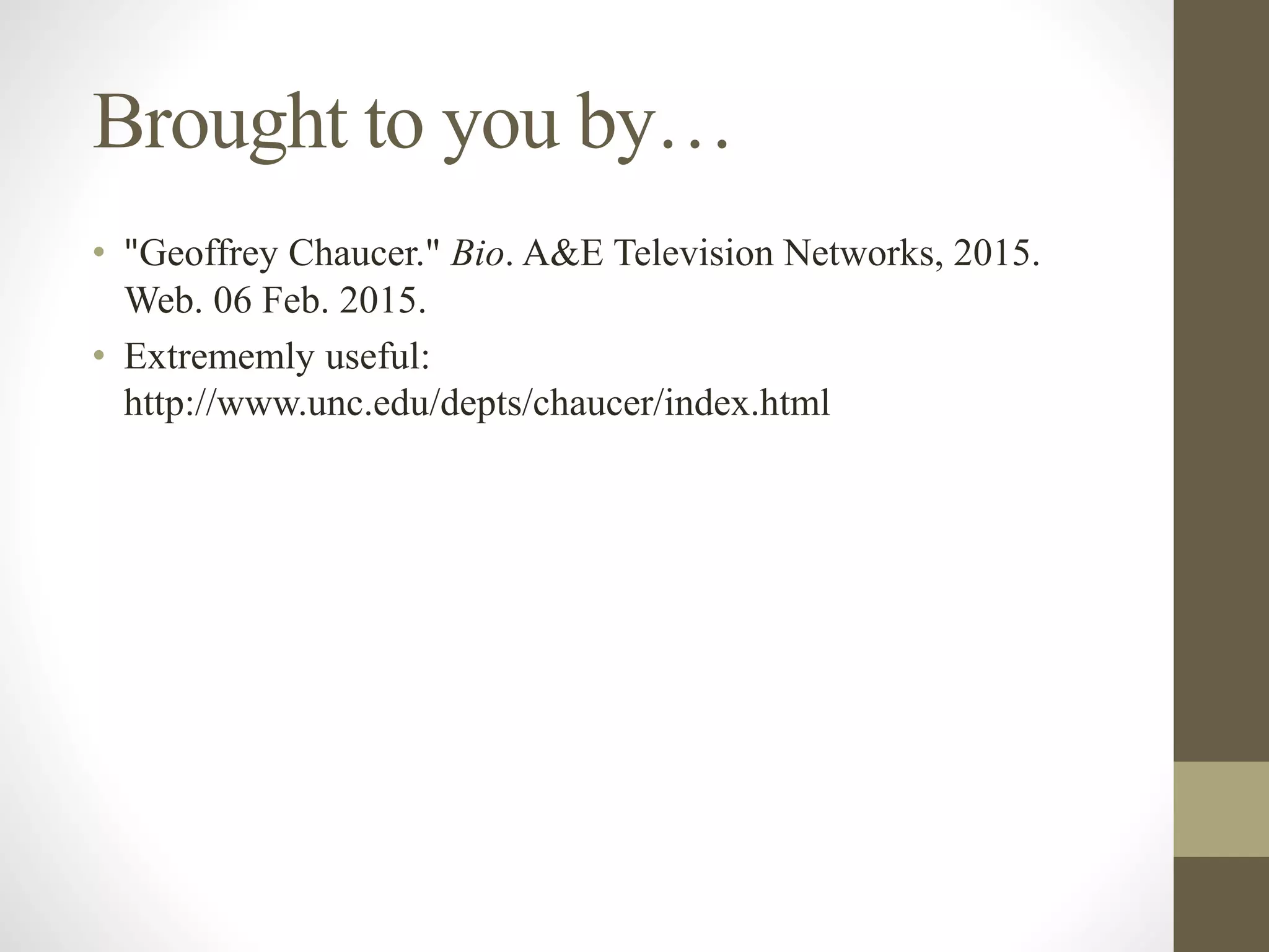 Geoffrey Chaucer | PPT