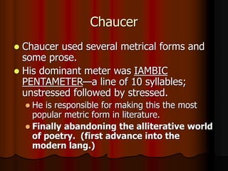 Age of Chaucer poetry and the Canterbury tales | PPT