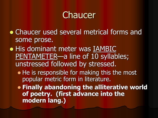 Age of Chaucer poetry and the Canterbury tales | PPT