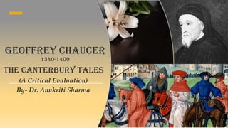 Geoffrey Chaucer's "The Canterbury Tales" ( A Critical Evaluation ...