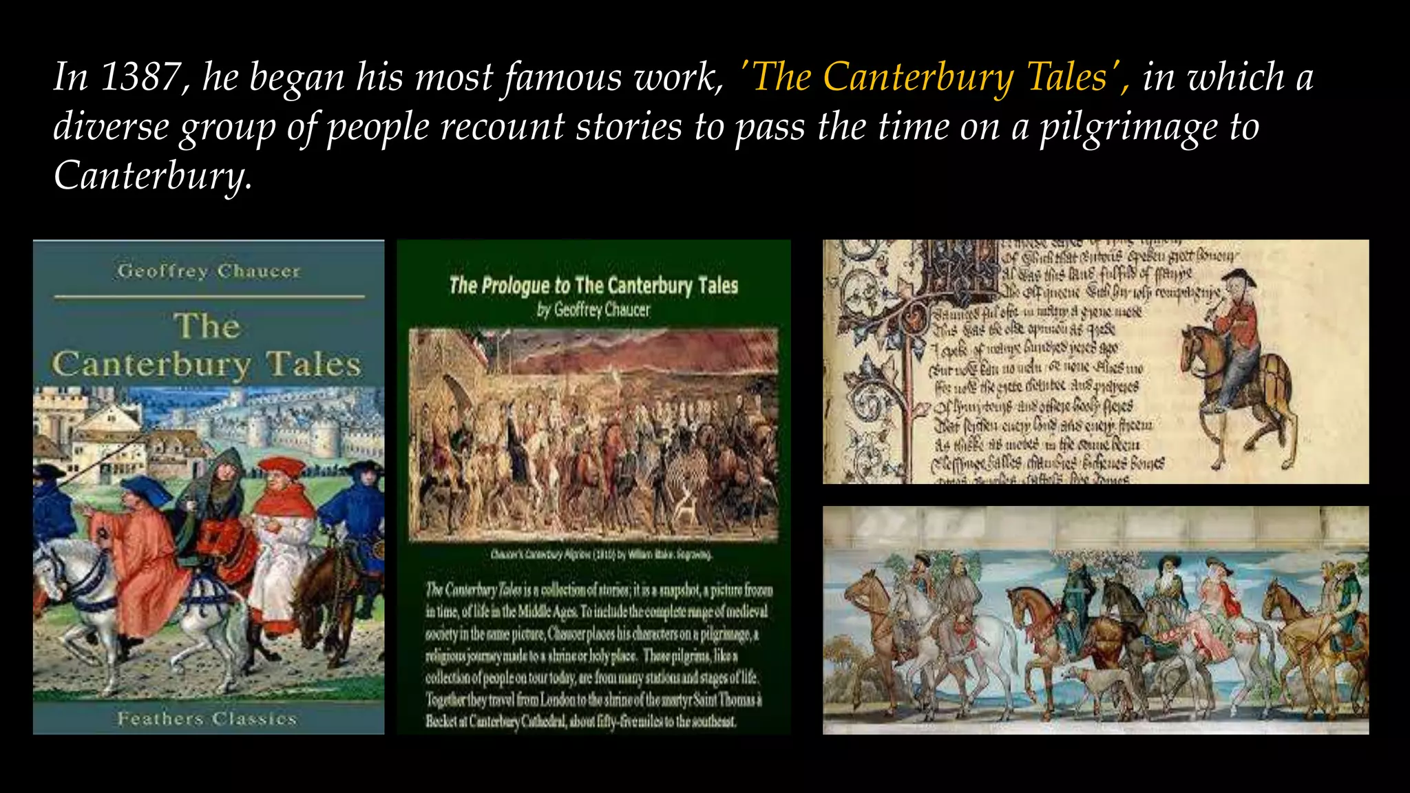 Geoffrey Chaucer Life & Works || By Dr. Anukriti Sharma | PPT