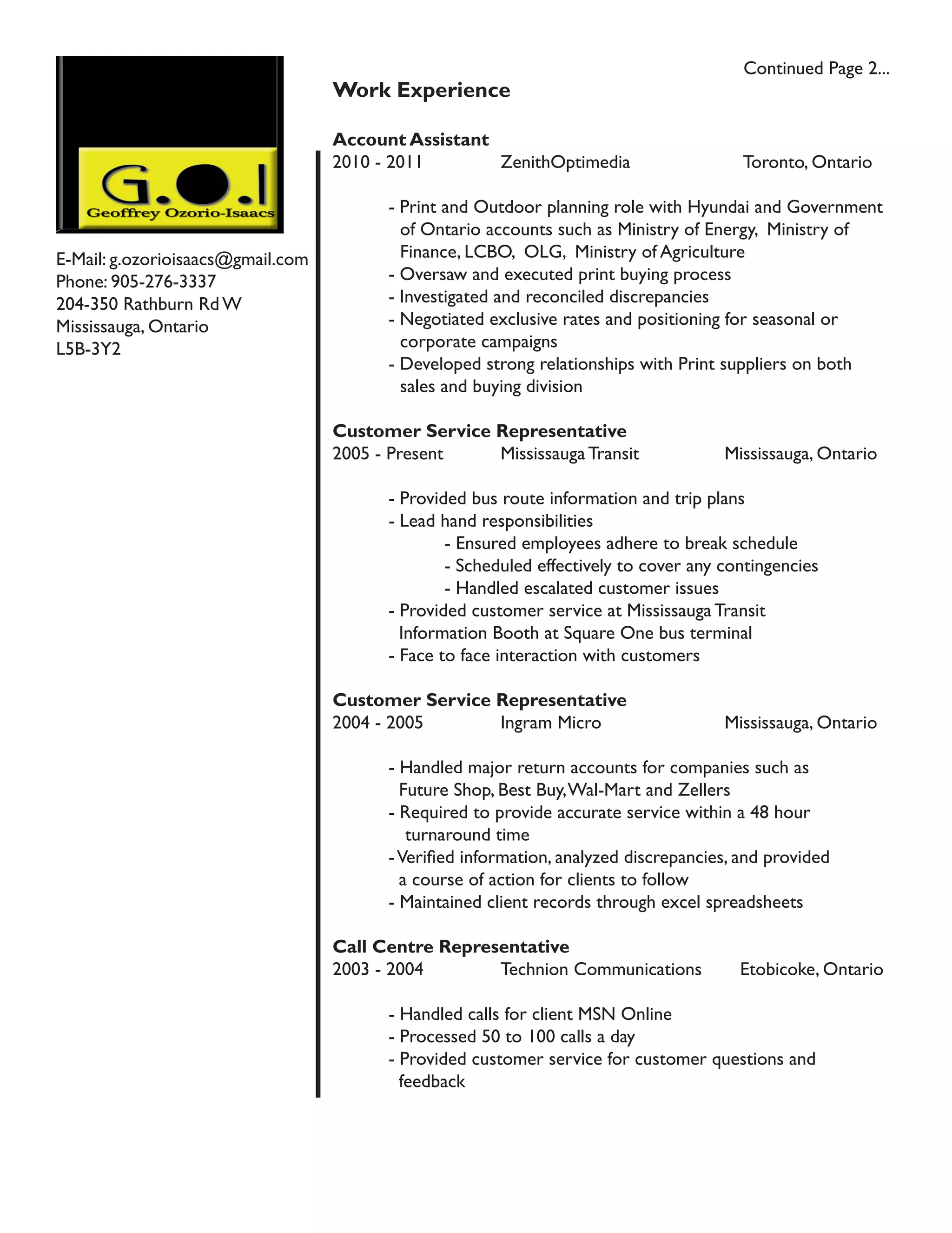 Geoffrey Ozorio Isaacs Resume Updated | PDF