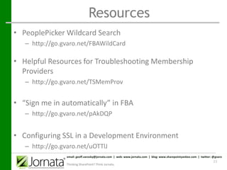 Planning and Configuring Extranets in SharePoint 2010 | PPTX