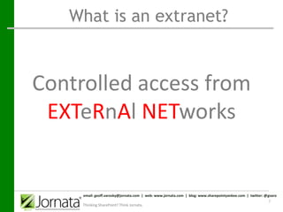 Planning and Configuring Extranets in SharePoint 2010 | PPTX