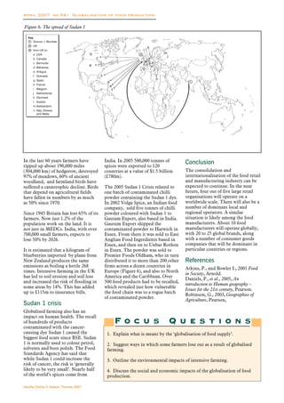 Geofile April 2007 Globalisation Of Food | PDF