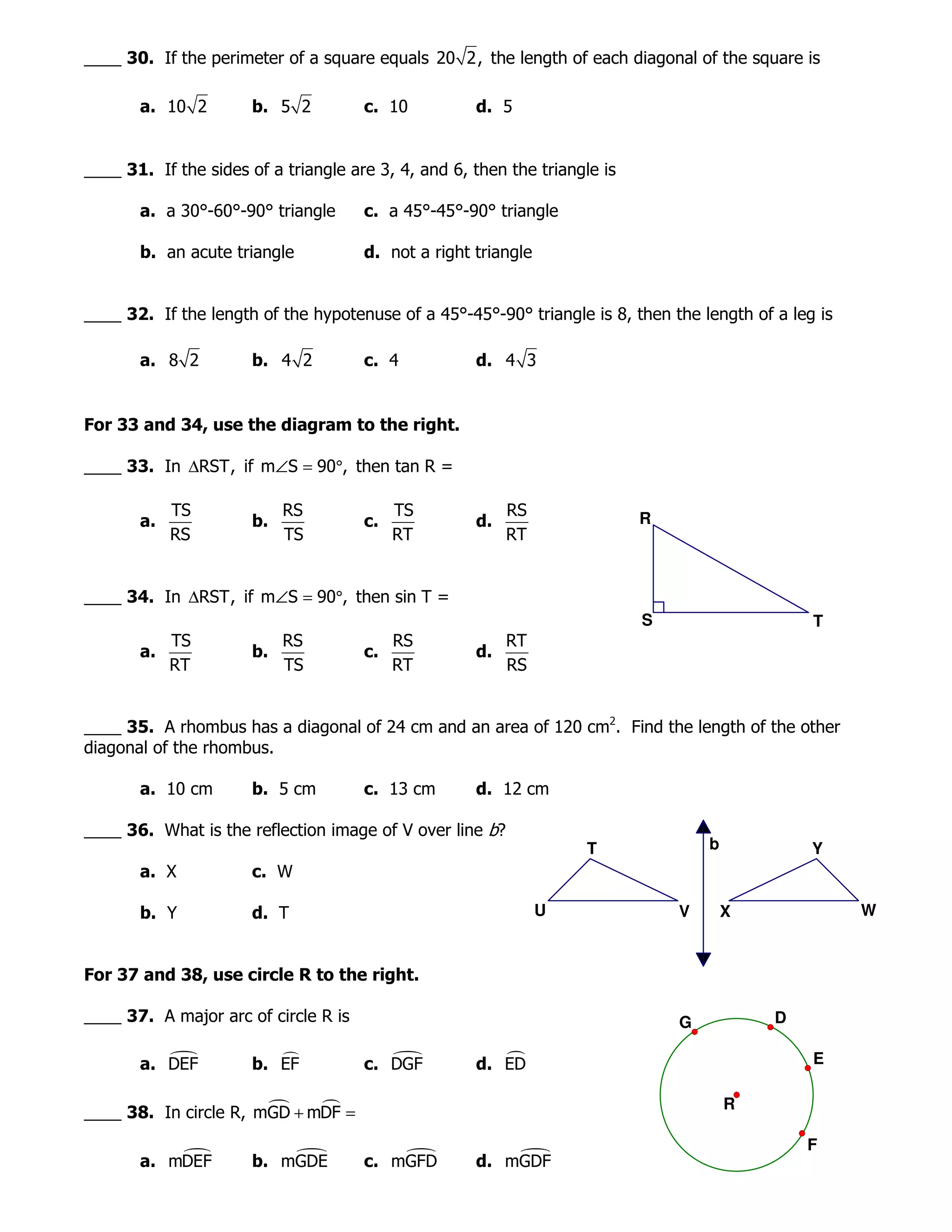 Geo final exam review | PDF