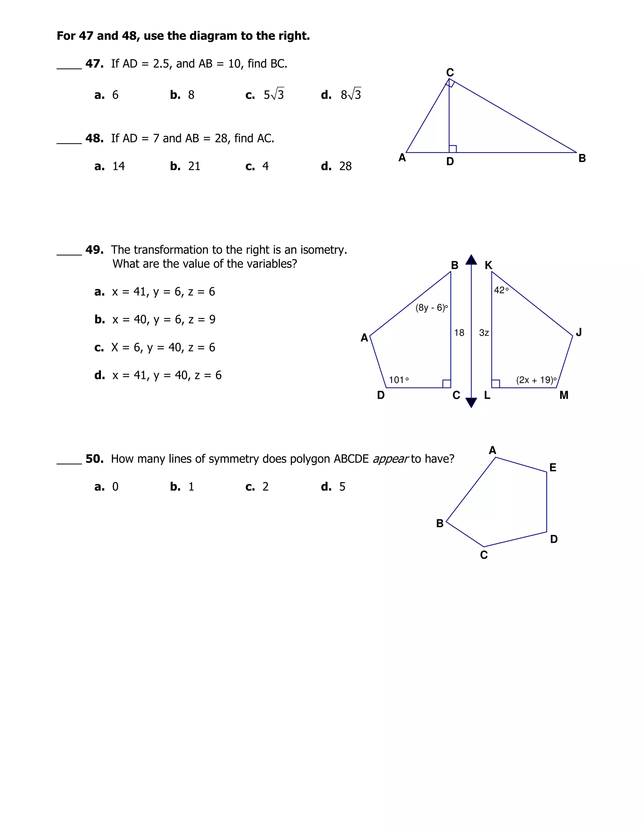 Geo final exam review | PDF