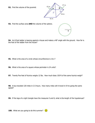 Geo final exam review | PDF