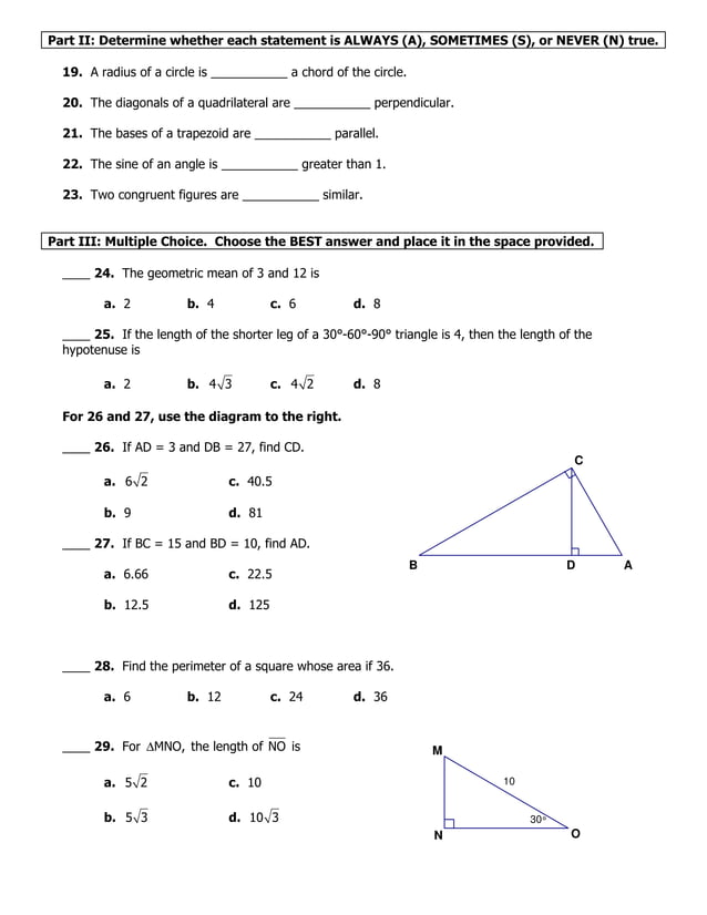 Geo final exam review | PDF