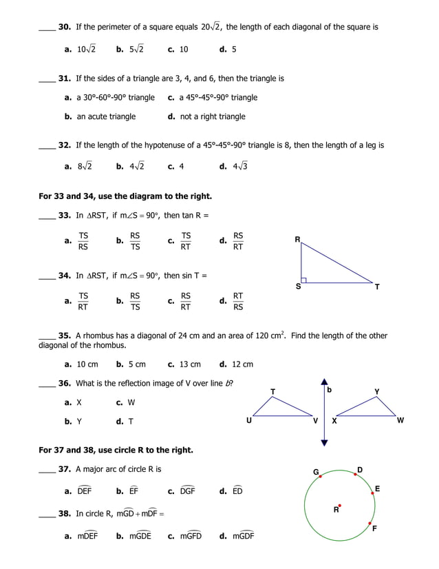 Geo final exam review | PDF