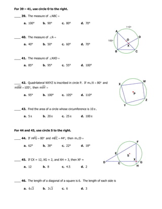 Geo final exam review | PDF