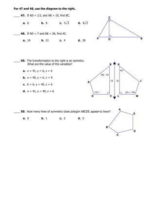 Geo final exam review | PDF