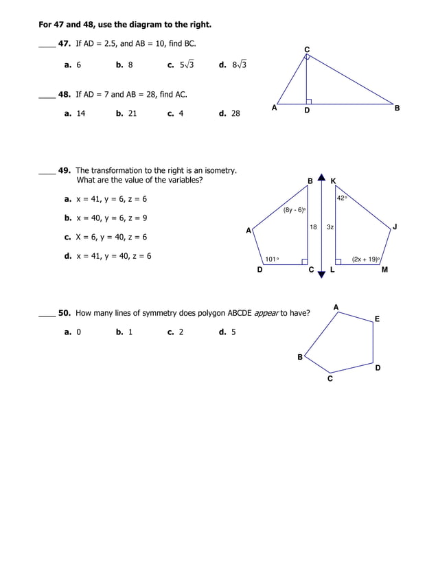 Geo final exam review | PDF