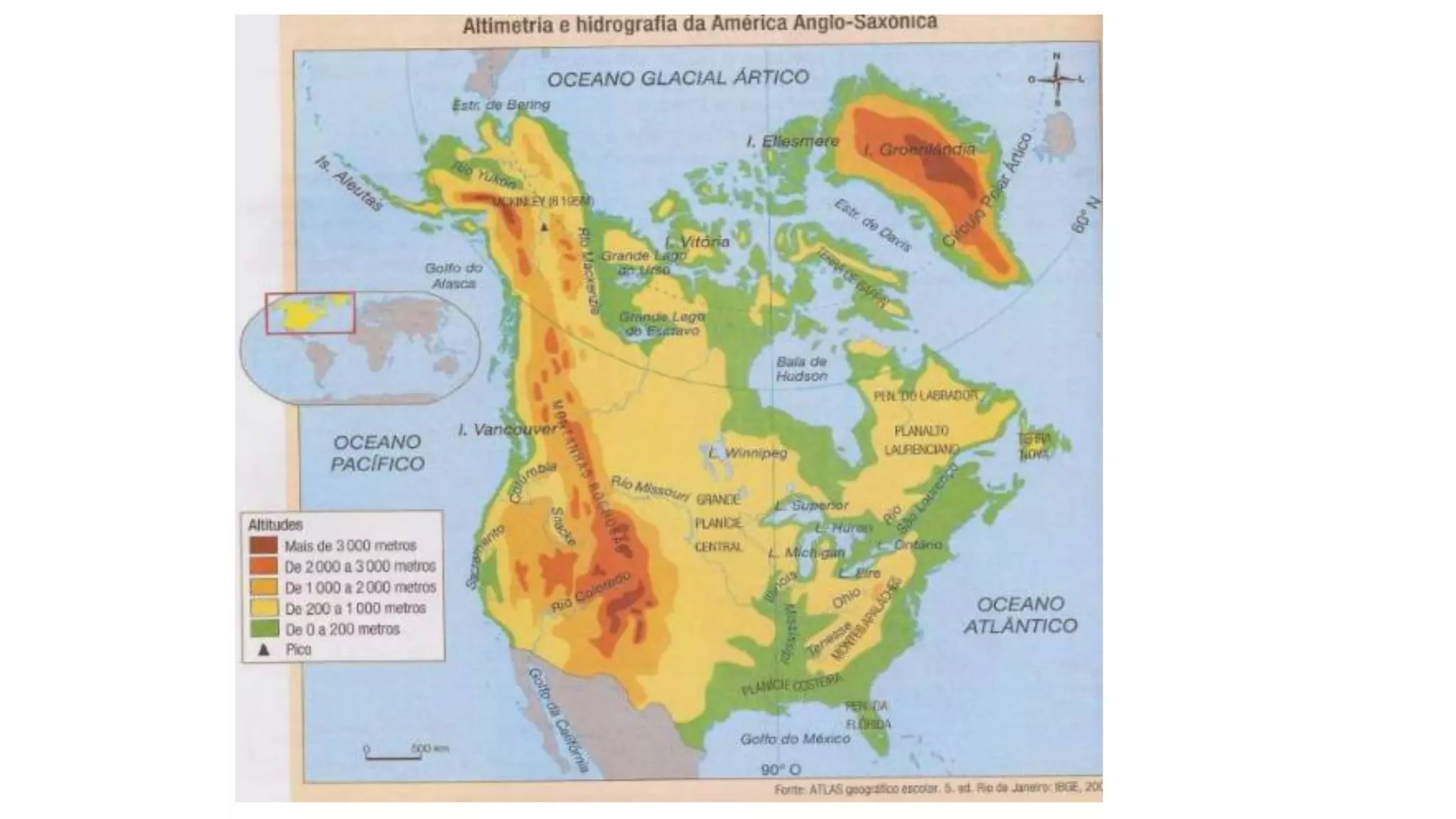América Anglo-Saxônica: características naturais | PDF