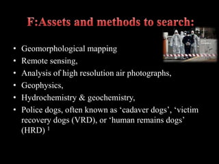 Geoforensic and its forensic applications | PPTX