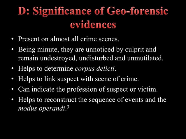 Geoforensic and its forensic applications | PPTX | Geology | Science
