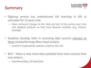 Digimap and GIS teaching at Lancaster University - Geoforum 2016 ...