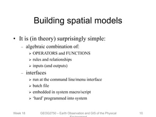 geog2750_15.ppt principles of grid based modelling | PPT