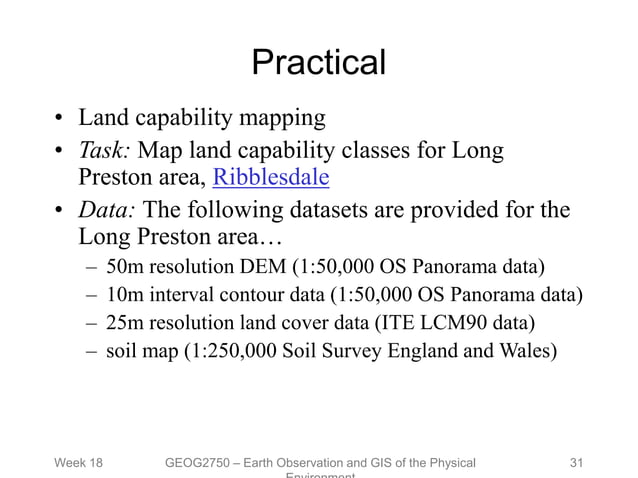 geog2750_15.ppt principles of grid based modelling | PPT