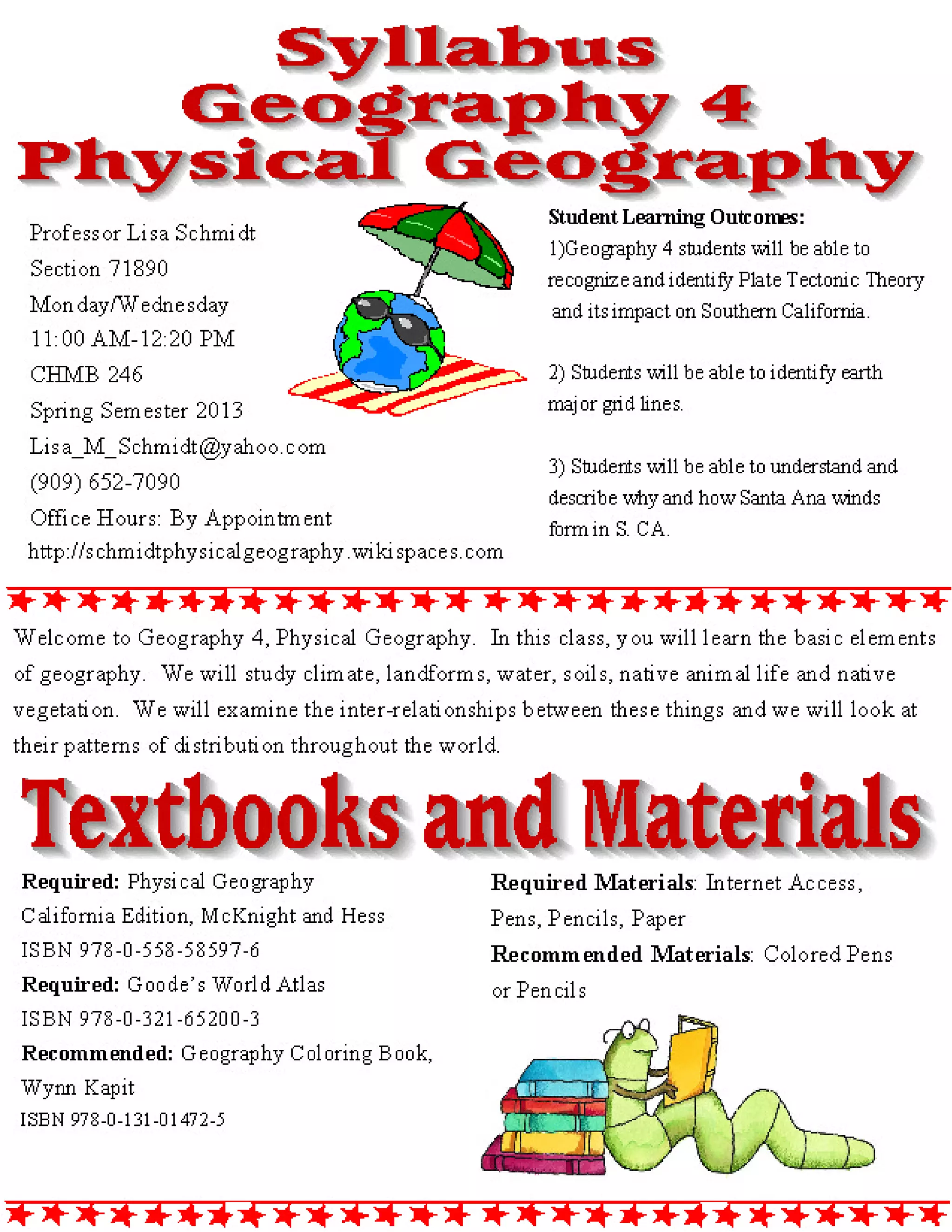 Geog 4 syllabus 2013 | PDF
