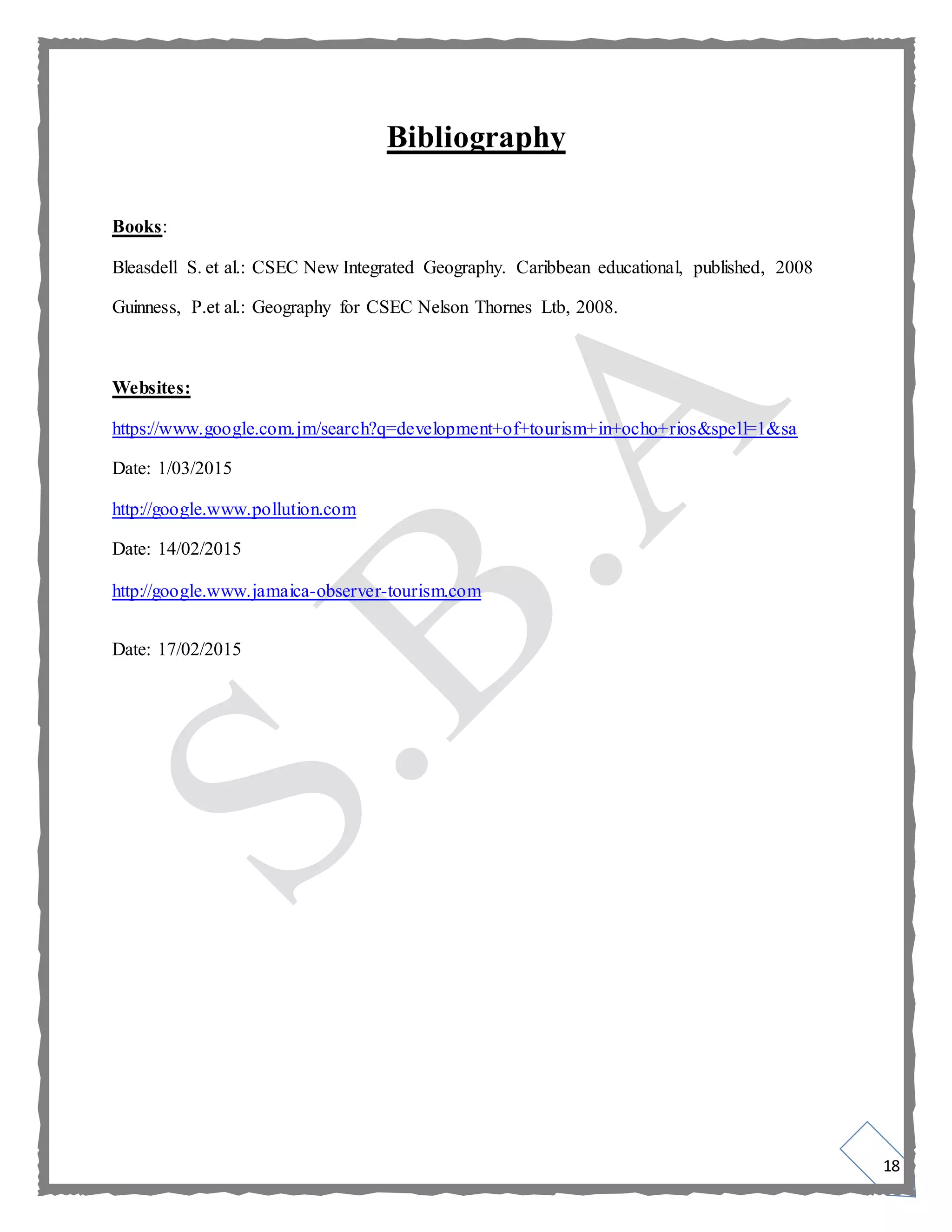 Geogaphy sba | DOCX