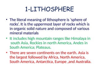 Geography chapter 5 Major domains of the earth ppt | PPT