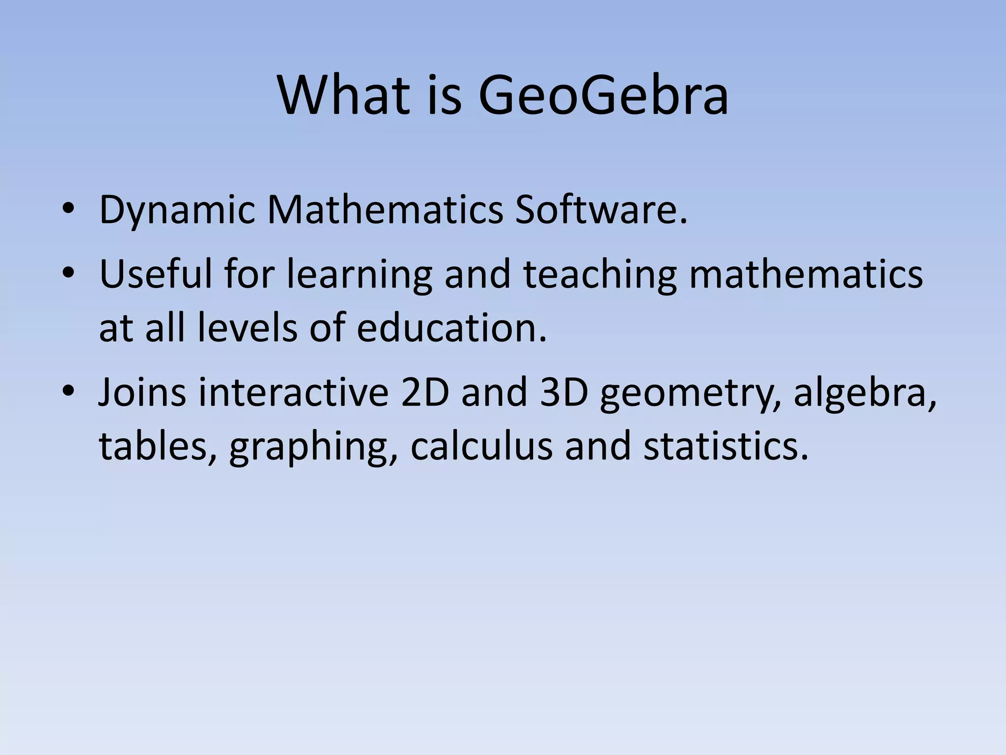 Geo gebra | PPTX