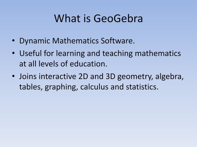 Geo gebra | PPT
