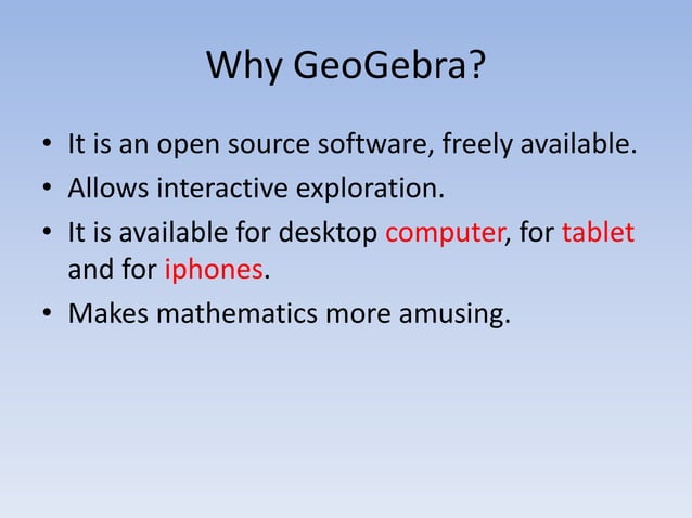 Geo gebra | PPT
