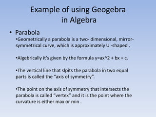 Geo gebra | PPT