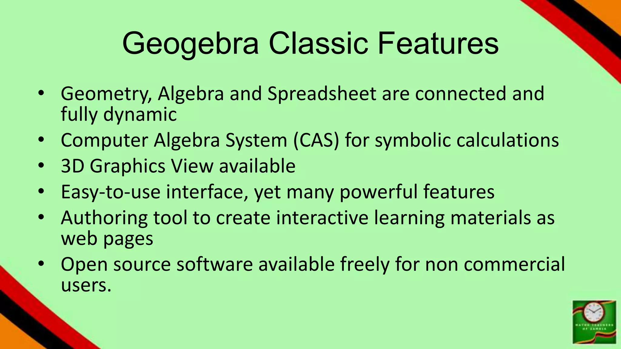 GeoGebra Tutorials | PPTX
