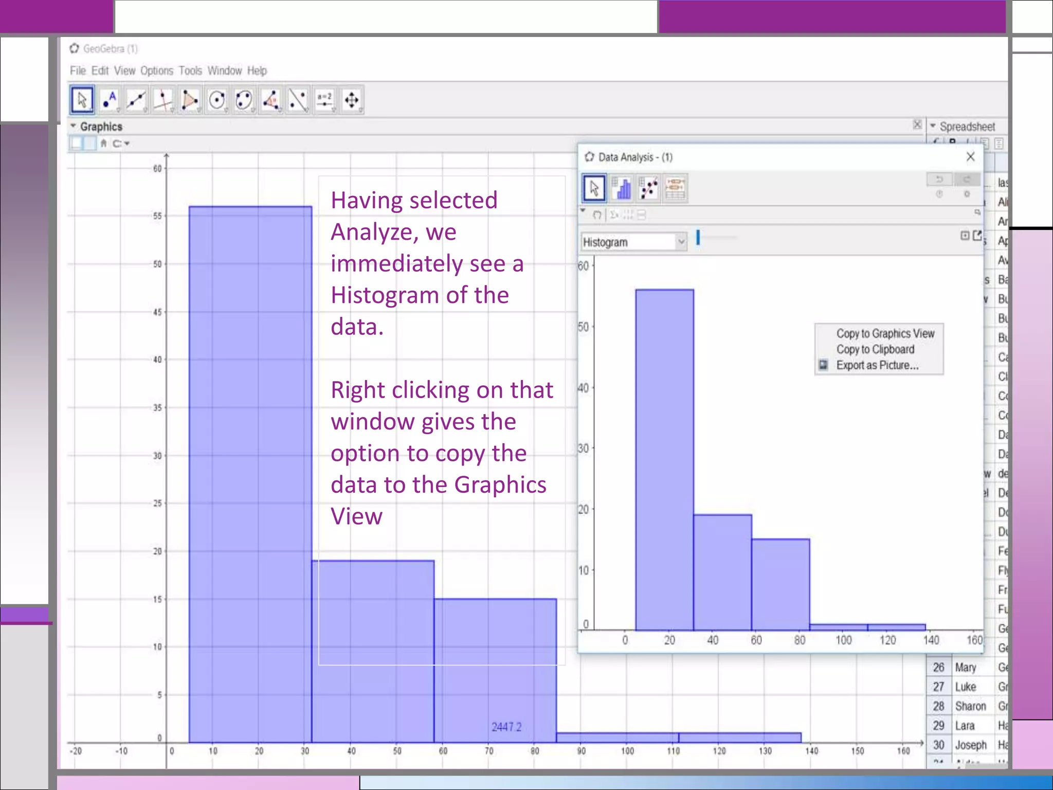 GeoGebra data analysis | PPT