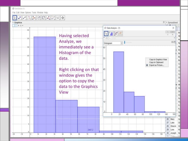 GeoGebra data analysis | PPT
