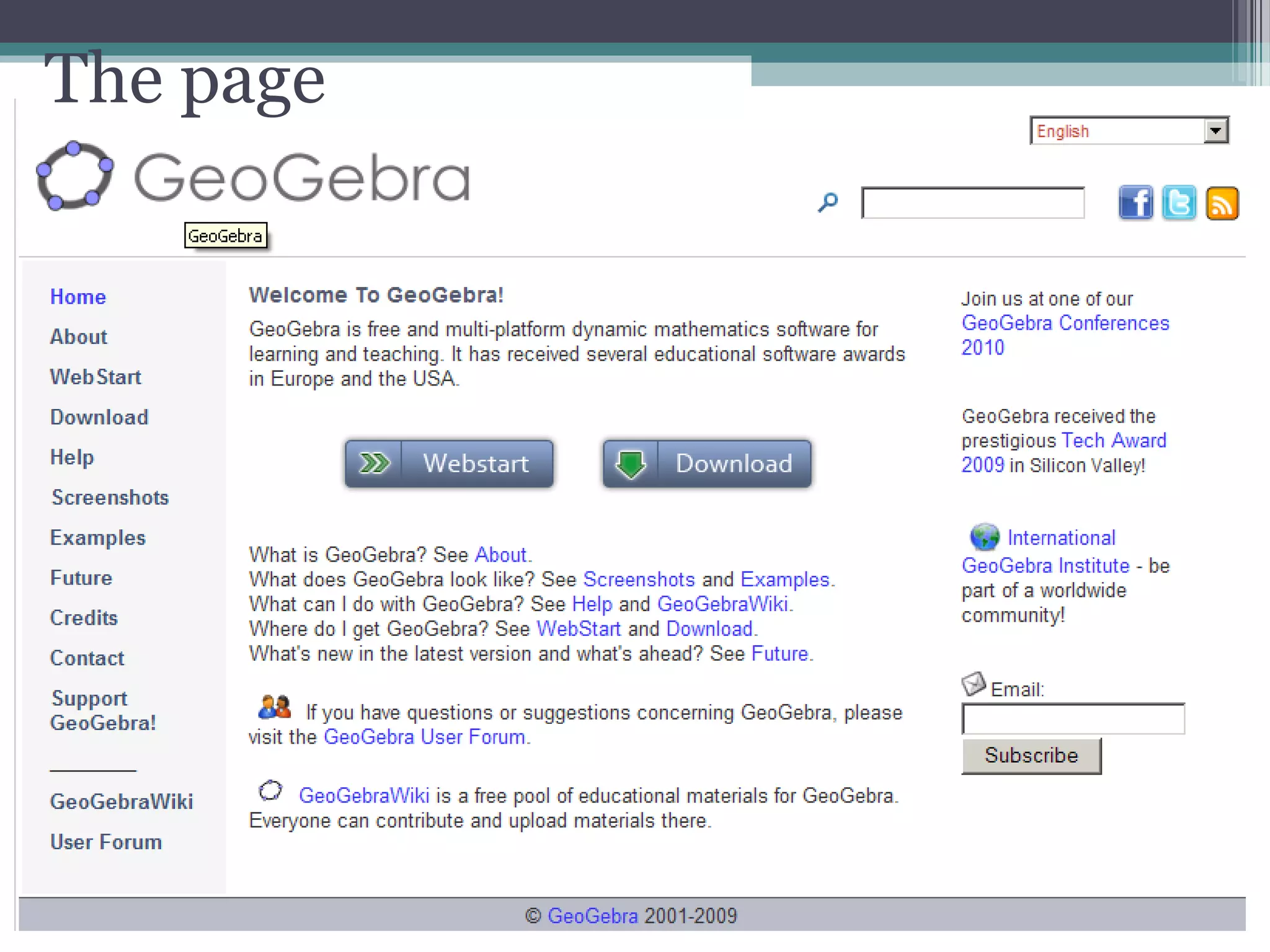 GeoGebra Talk - A basic introduction | PPT