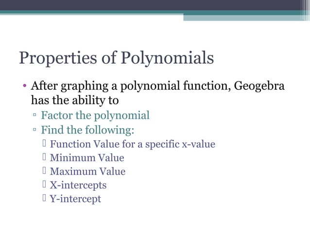 GeoGebra Talk - A basic introduction | PPT