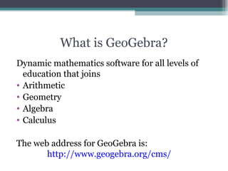 GeoGebra Talk - A basic introduction | PPT