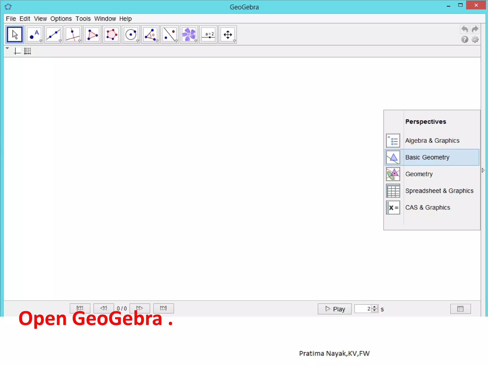 Geogebra tutorial circumcircle of a Triangle | PPT