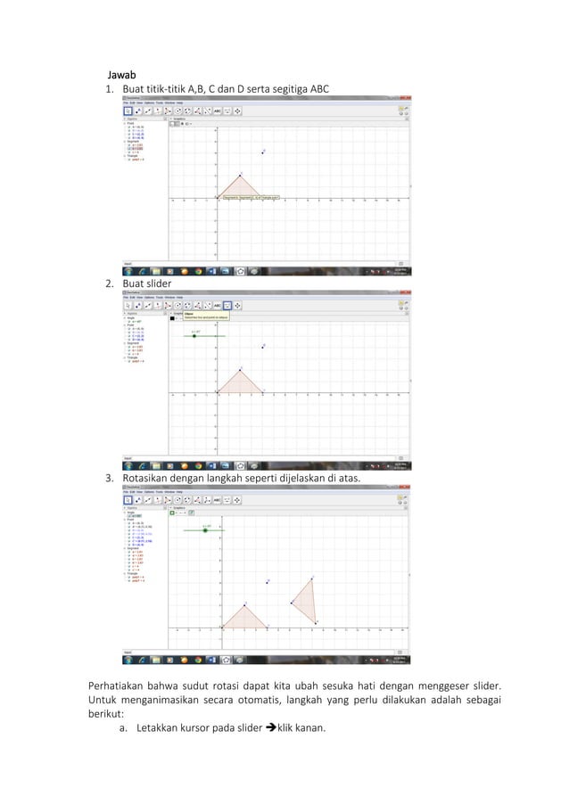 Geogebra untuk geometri transformasi | PDF