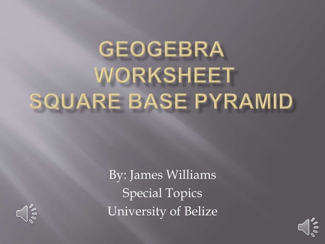 Geogebra worksheet presentation james williams | PPT