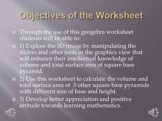 Geogebra worksheet presentation james williams | PPT