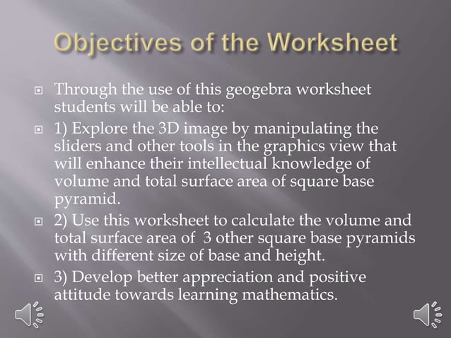 Geogebra worksheet presentation james williams | PPT