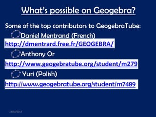 Geogebra workshop | PPTX
