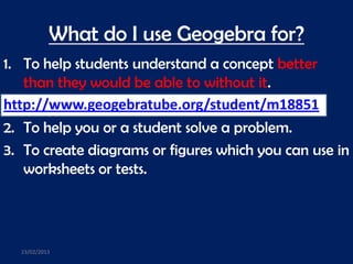 Geogebra workshop | PPTX