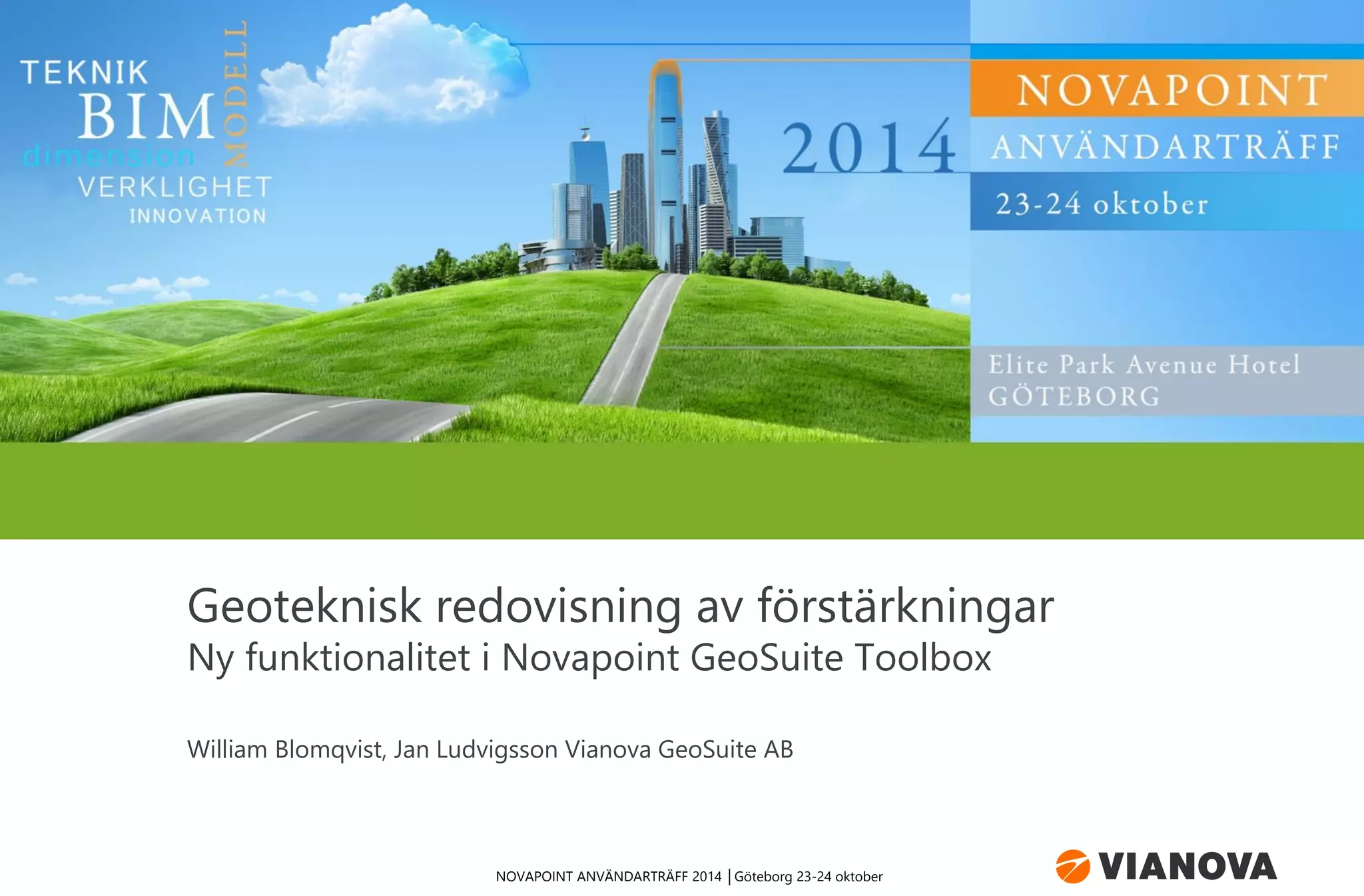 [Geo] geokalkylsystem en första titt på ny funktionalitet i geosuite too... | PPT